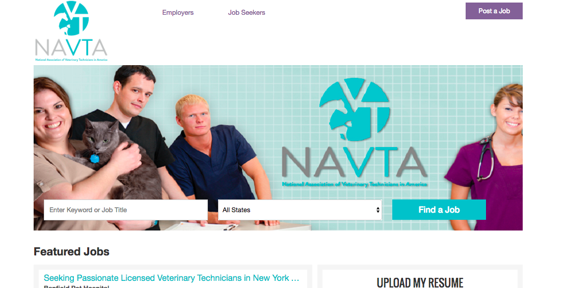 NAVTA launches career center website - Veterinary Practice News